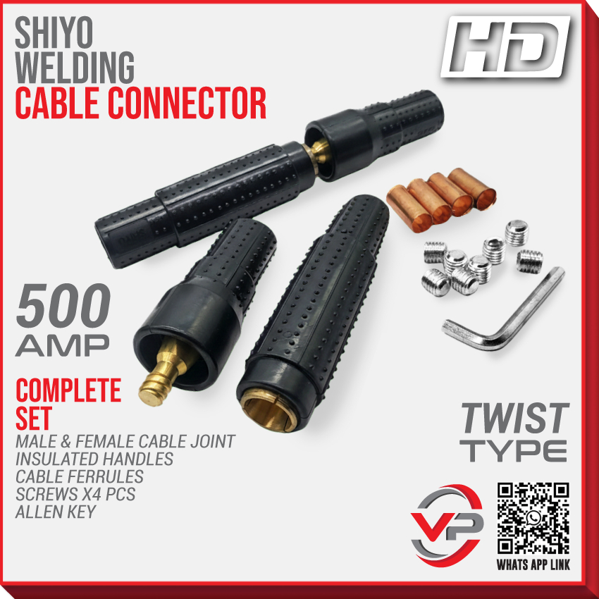 SHIYO Welding Cable Connector Joint Screw Type 500Amp Welding Cable ...