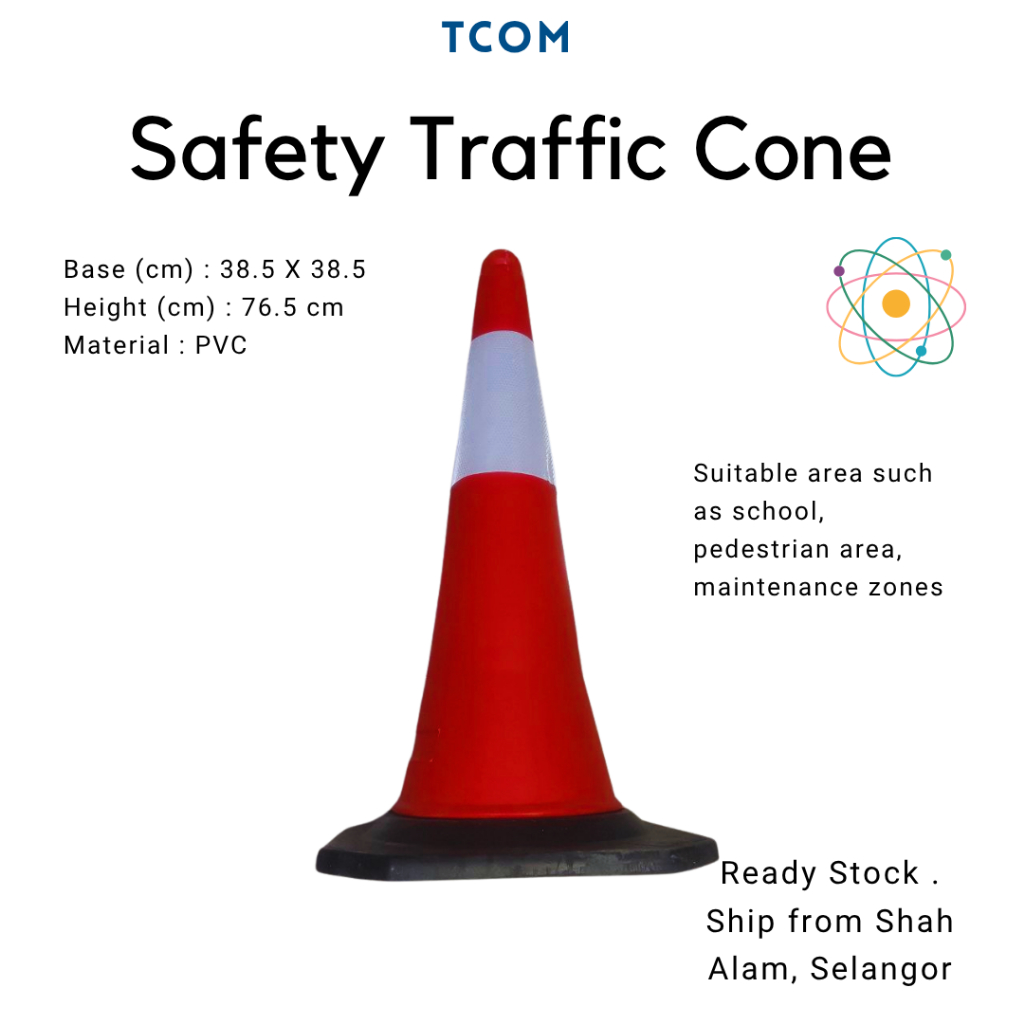 30"/75cm Heavy Duty Traffic Cone PVC & PE | Road Safety Cone with ...