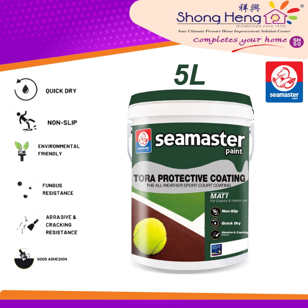 5L Seamaster Paint Tora Protective Coating [Floor Paint / Cat Lantai ...
