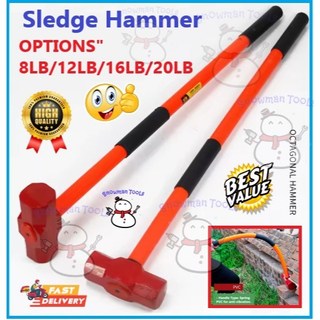 Sledge Hammer Anti Vibration Handle 8LB 10LB 12LB Tukul Besi Double ...