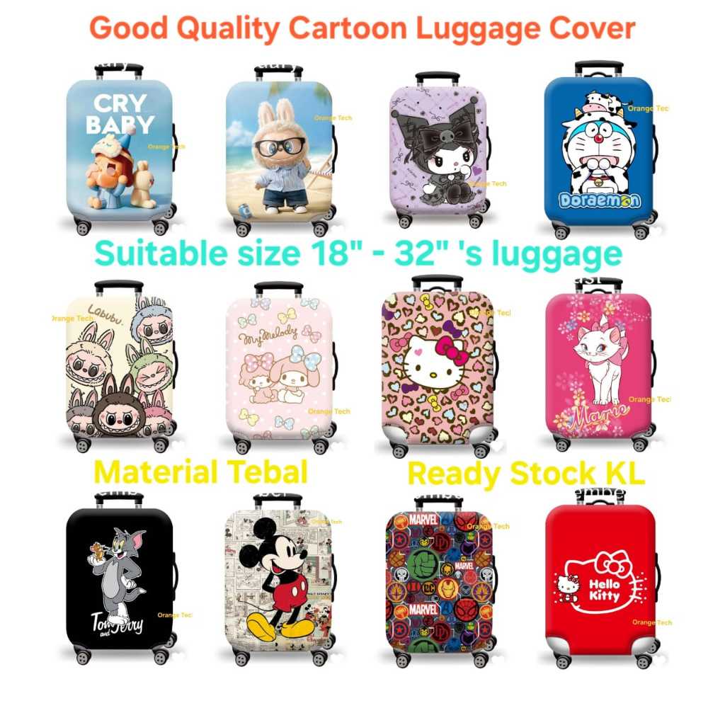 Thick Cartoon Luggage Protector Suitcase Luggage Protective Cover ...