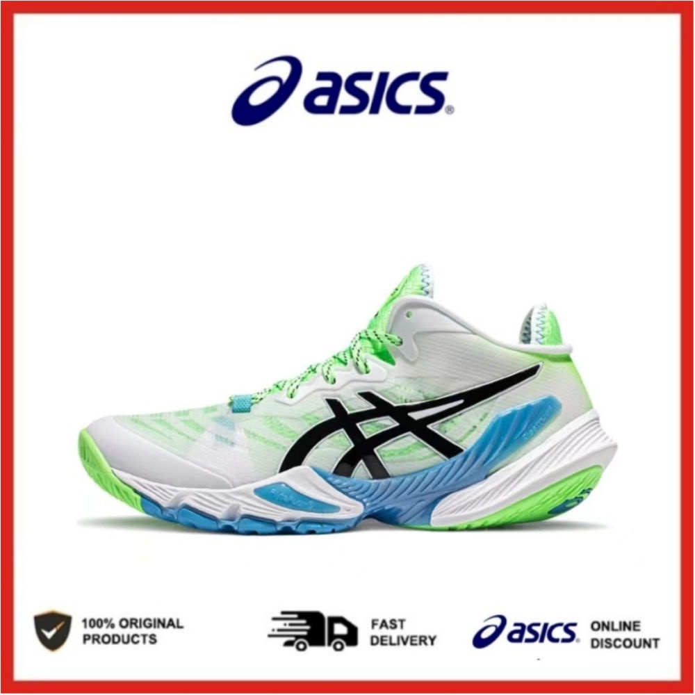 【Genuine】Asics Meta Rise Green Mid Top Sports For Unisex Volleyball ...