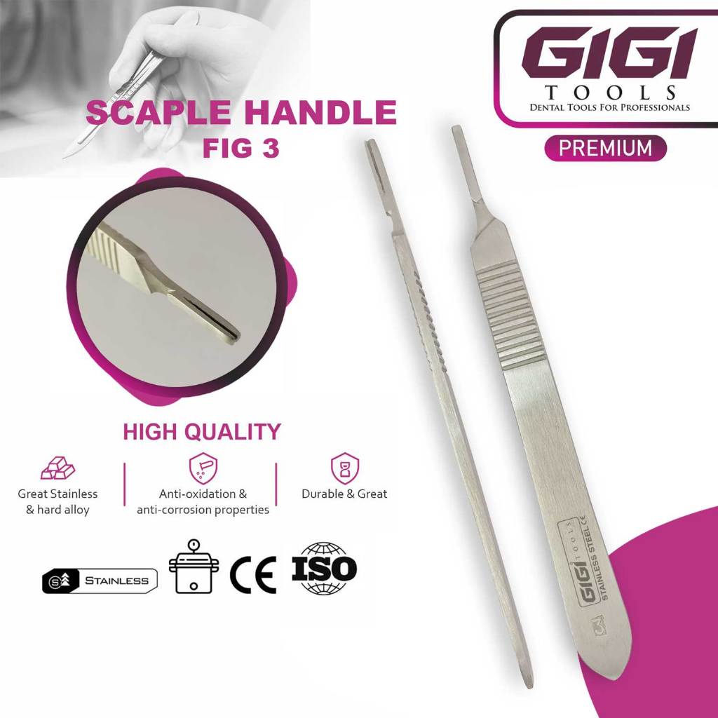 GIGI Tools Scalpel Handel Dental and Surgical Blade Holder Stainless ...