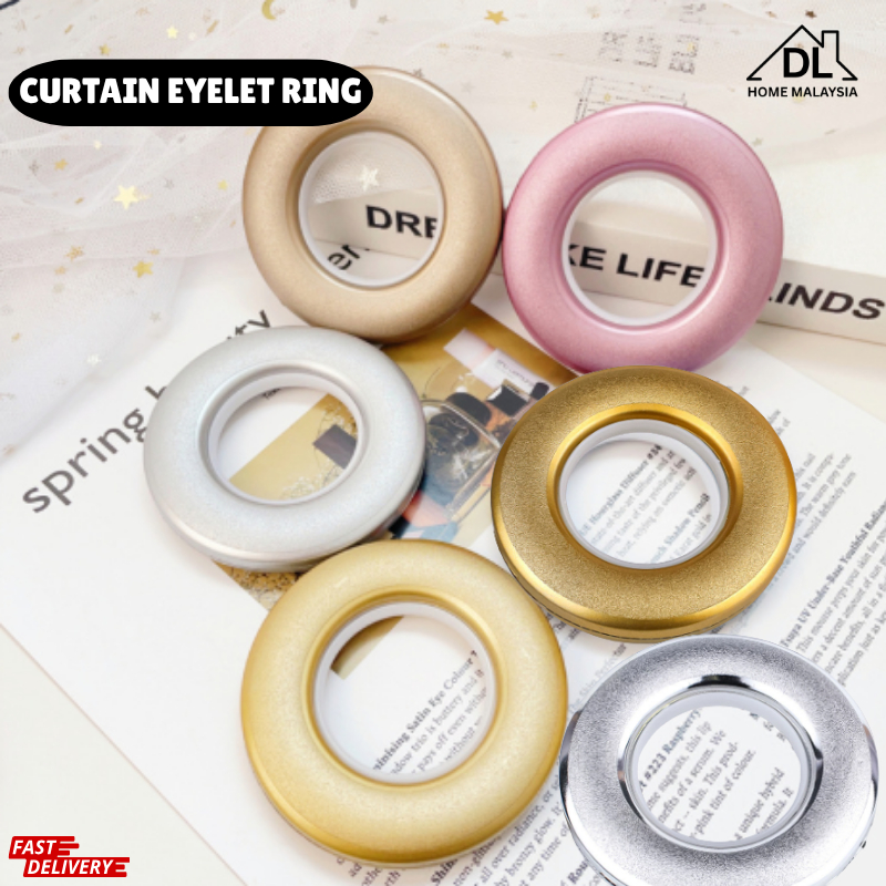 10Pcs/Set Curtain Rod Ring Eyelet Ring Hanging Eyelet Loops Universal ...