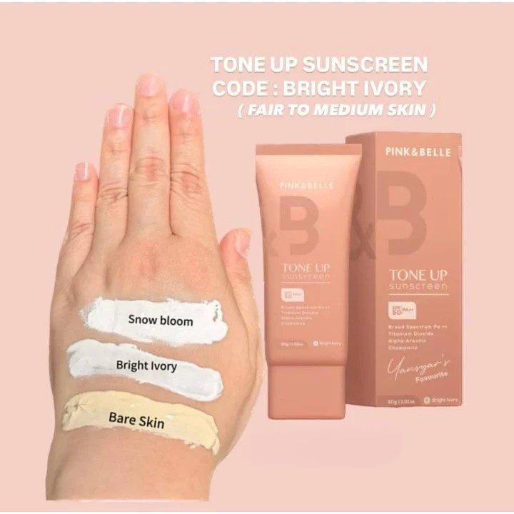 PINK & BELLE TONE UP SUNSCREEN SPF50 30g | Shopee Malaysia