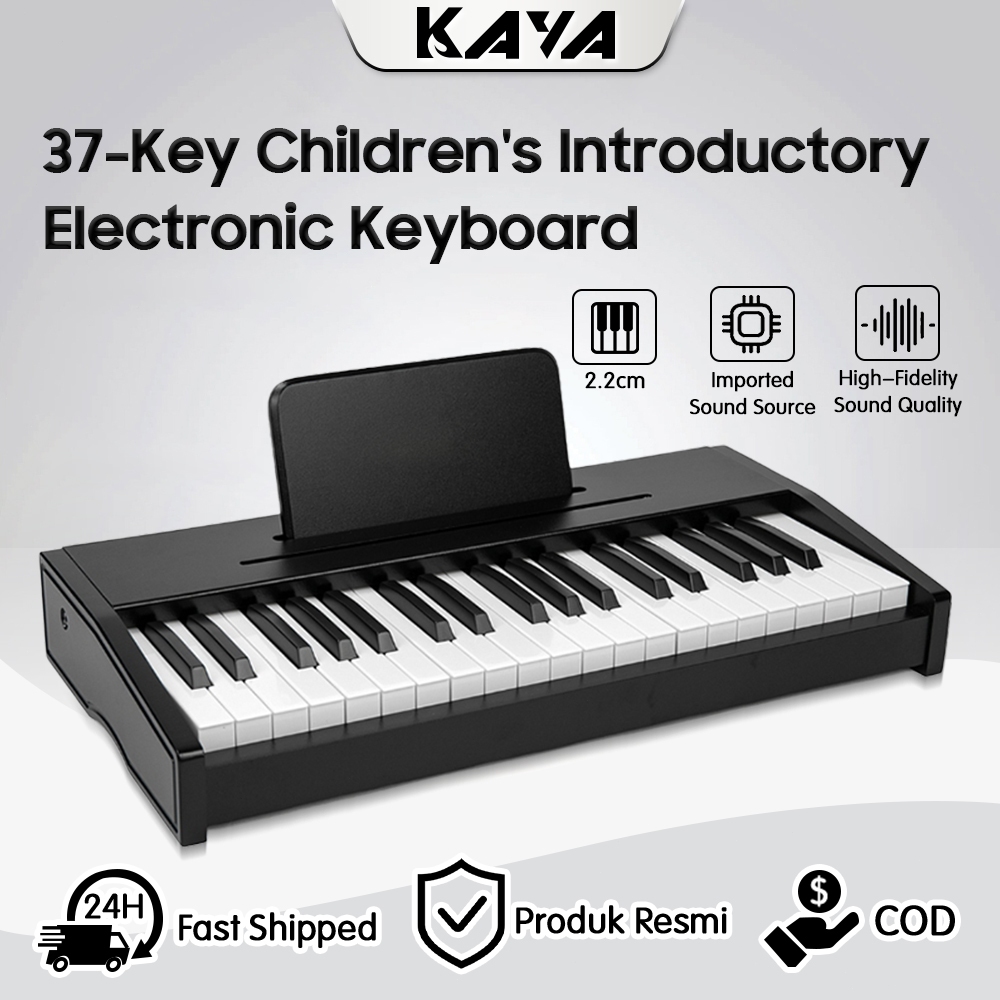 Kids Piano Keyboard 37 Keys-Wooden Digital Piano for Toddlers 1+Years ...