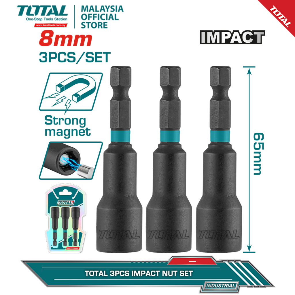Total 8mm Magnetic Nut Set With Strong Magnet TAC270831 | Shopee Malaysia