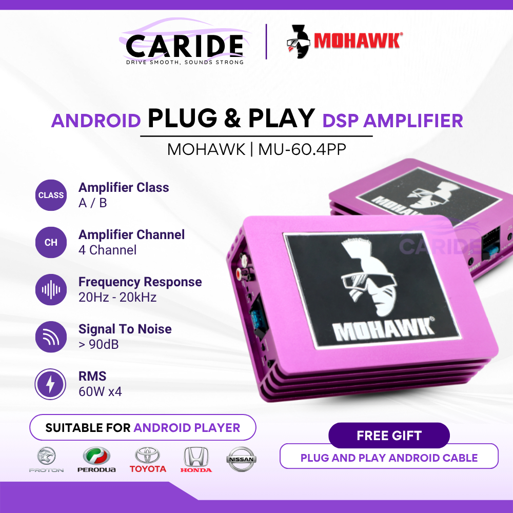 MOHAWK DSP Android Amplifier Plug & Play Android Player MU-60.4PP Car ...
