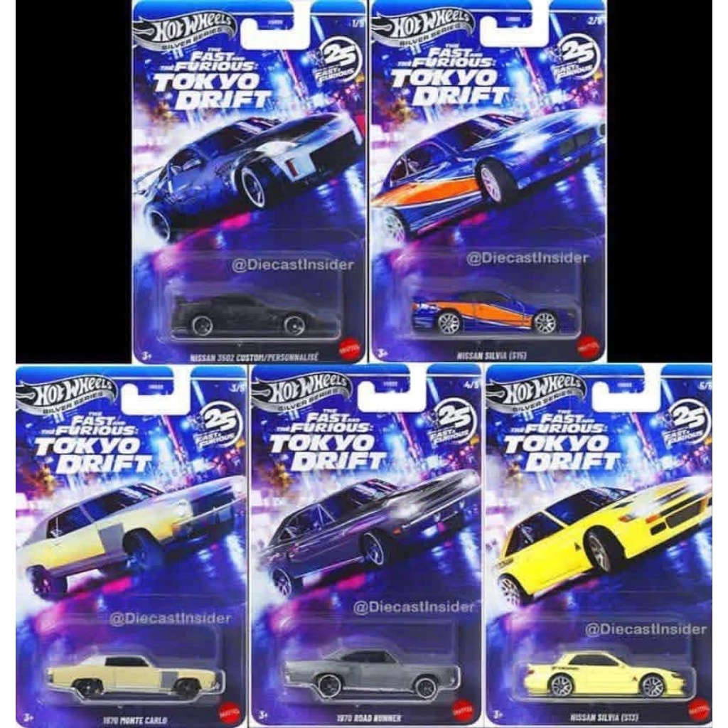 Hot Wheels Silver Series The Fast and The Furious Tokyo Drift Series ...