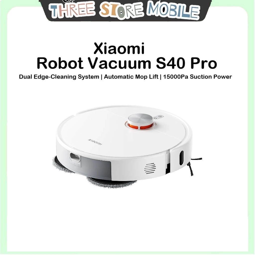 [NEW] Xiaomi Robot Vacuum S40 Pro (Dual Edge-Cleaning System | Automatic Mop Lift | Anti-Tangle ...