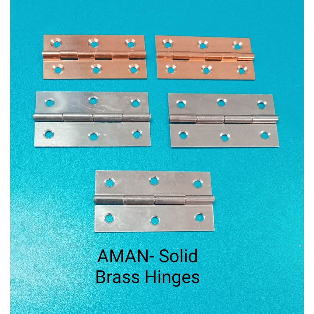 AMAN- Solid Brass / Stainless Steel Premium Mini Butt Hinges/ Engsel ...