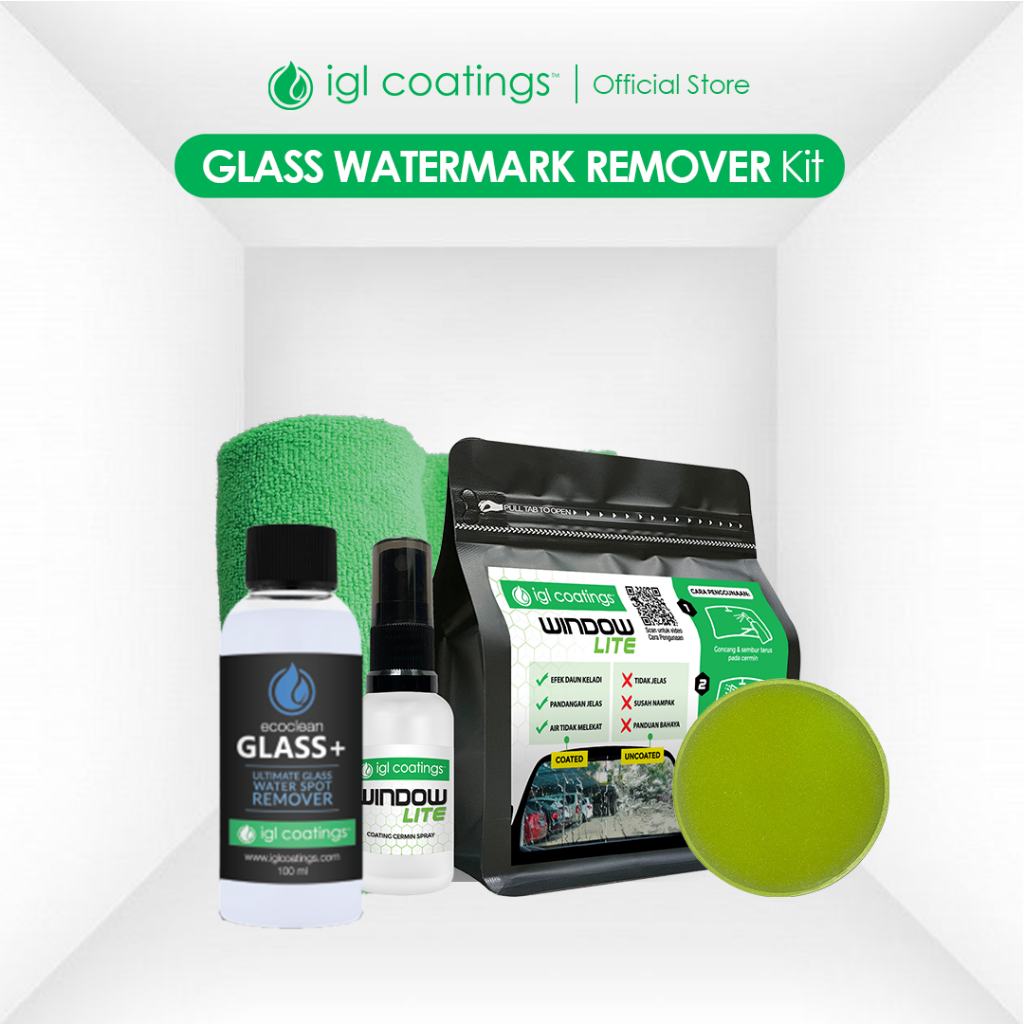 IGL Glass Watermark Remover Kit | Pembersih & Pelindung Cermin | Hilang ...