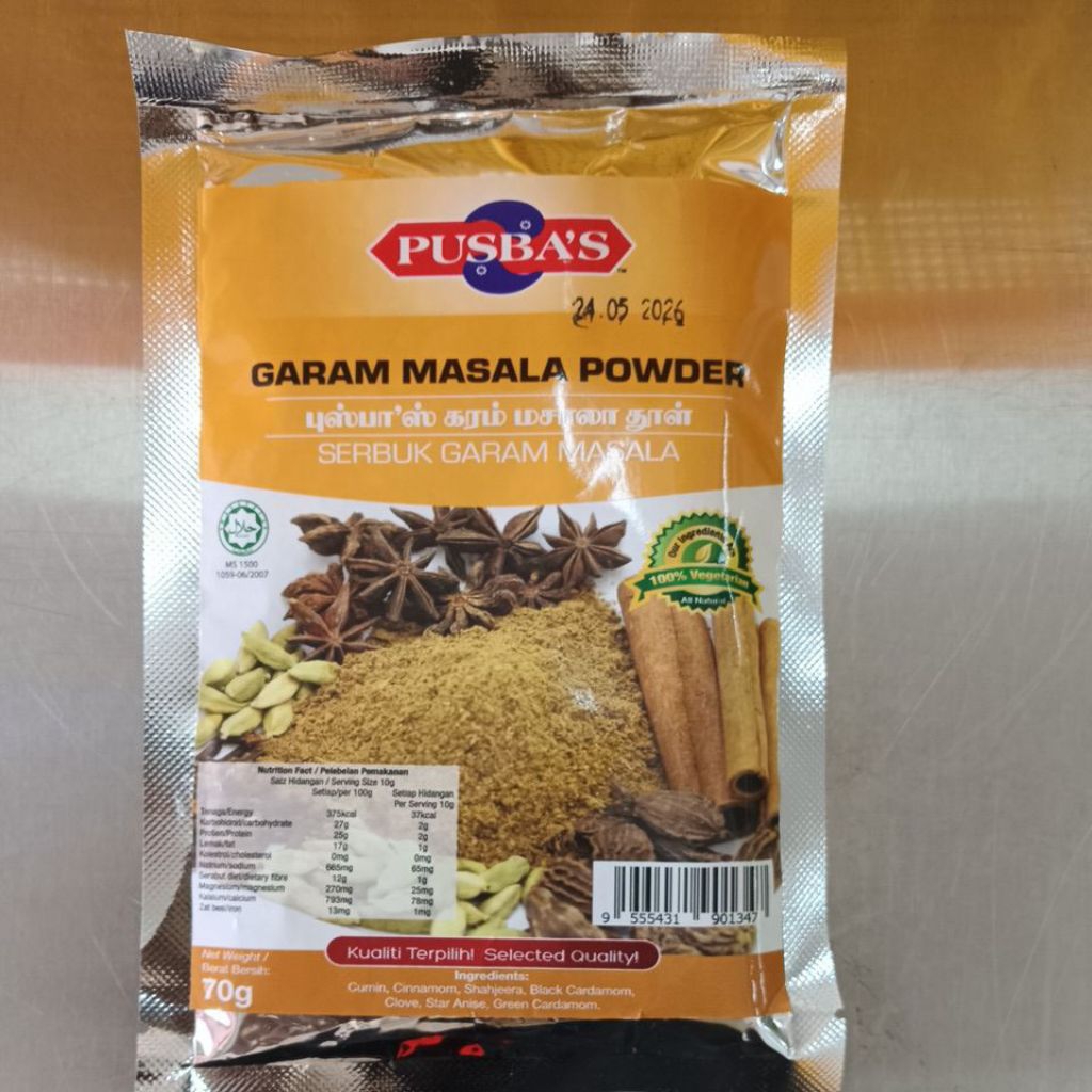 Pusba's Garam Masala 70g Expiry date: 24 05 2026 | Shopee Malaysia