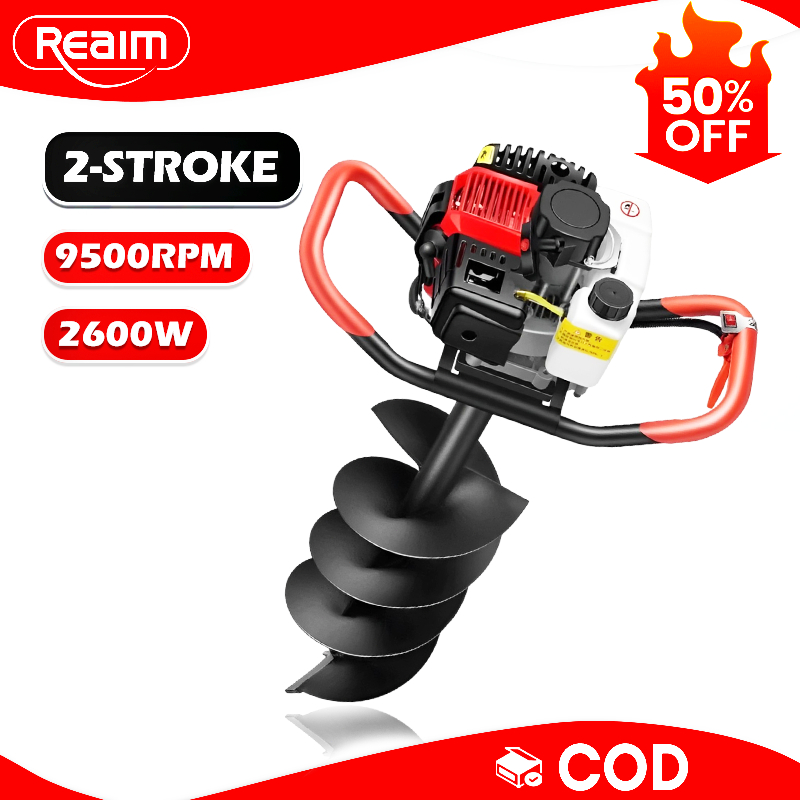 REAIM Driller Earth Auger Machine 52CC Hole Mesin Korek Tanah Lubang ...