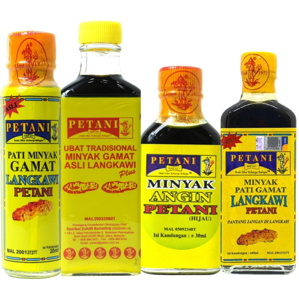 PETANI MINYAK PATI GAMAT/GAMAT ASLI LANGKAWI PLUS/ANGIN HIJAU (20ML ...