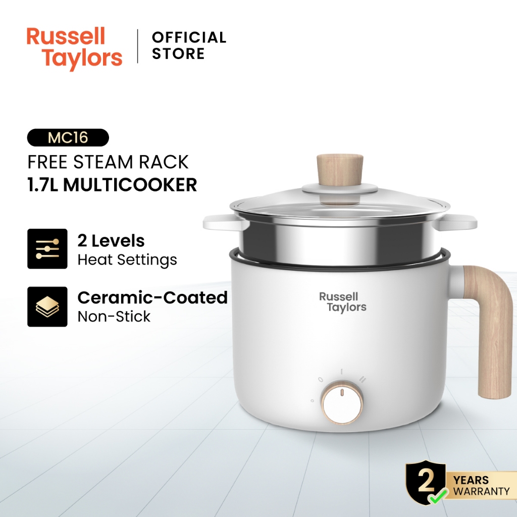 Russell Taylors Multi Cooker Ceramic Non Stick Electric Cooker (1.7L ...