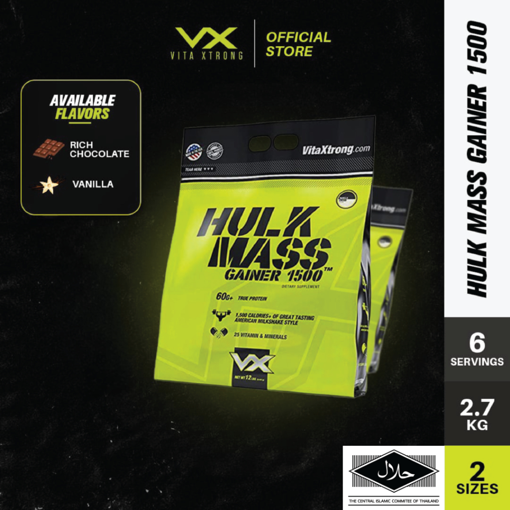 VITAXTRONG™ HULK MASS GAINER 1500 Extreme Mass & Size Builder 60g ...
