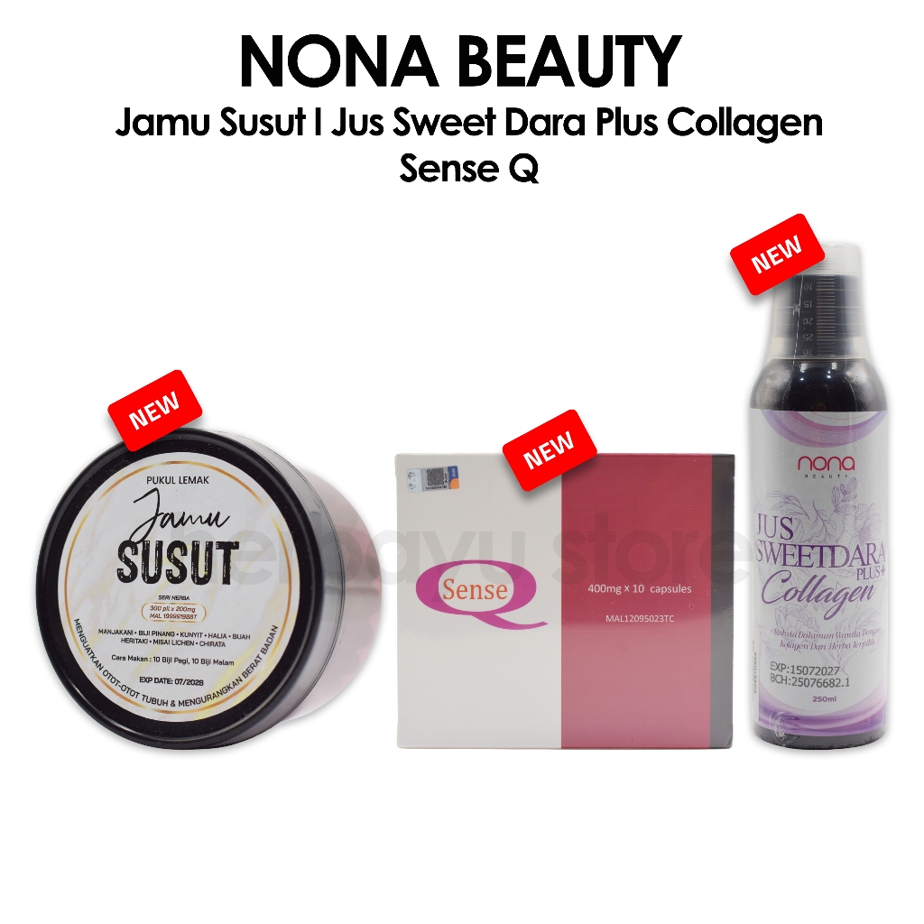 NEW PACKAGING NONA BEAUTY KM BEAUTY / SWEET DARA / JAMU SUSUT / JUS ...