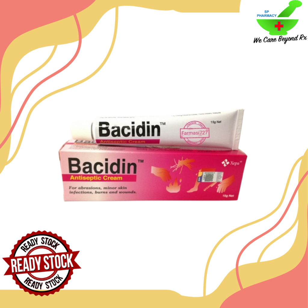 BACIDIN ANTISEPTIC CREAM 15G (EXP JAN 2030) | Shopee Malaysia