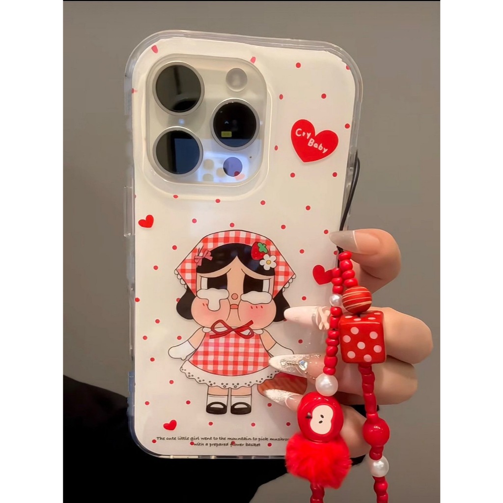 AVENIR iPhone 17 16 Case Cry Baby Red Dot IMD Full Cover Half ...