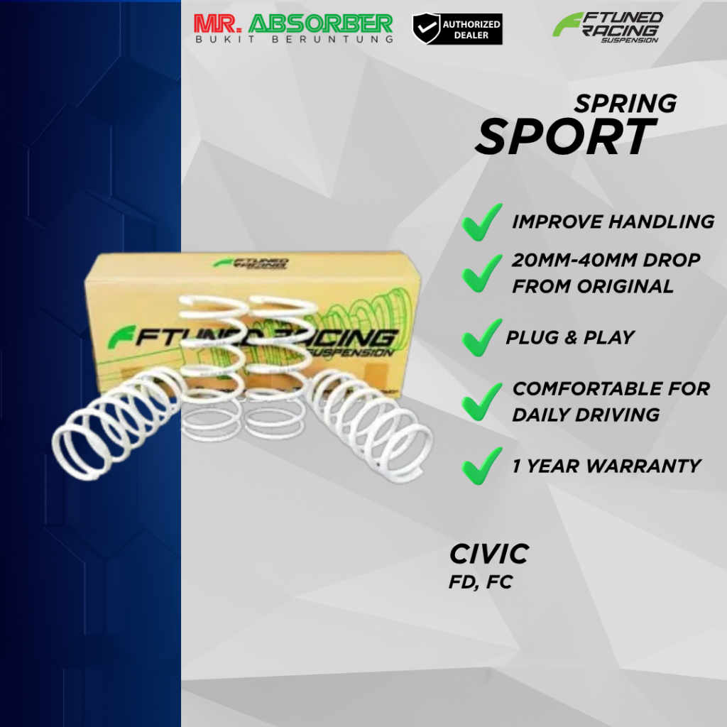 Spring Sport Civic Fd Fc Honda Ftuned Cls | Shopee Malaysia