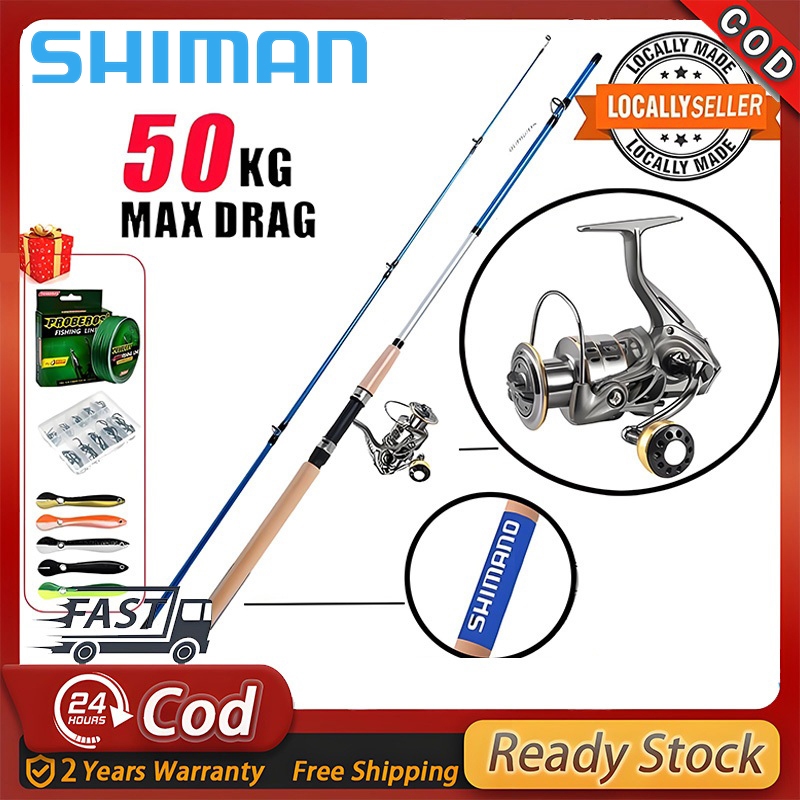 Shimano Fishing Rod Set Joran Pancing 1 Set Fishing Combo Full Set Reel ...