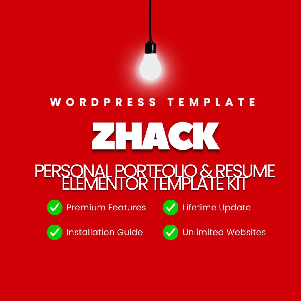 [GPL WordPress Template] Zhack – Personal Portfolio & Resume Elementor ...