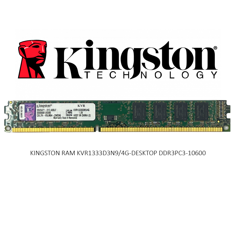 REFURBISHED KINGSTON RAM KVR1333D3N9/4G-DESKTOP DDR3-PC3-10600 (ASSY IN ...