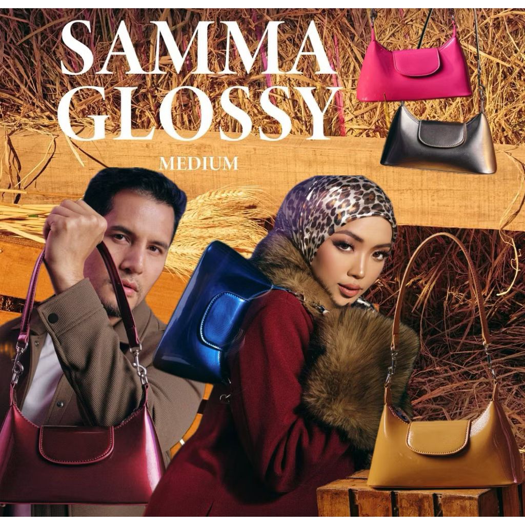BAS AS SAMMA GLOSSY MEDIUM SAIZ AS X SALLY (FREE GIFT GLOWMIST+FREE BOX ...