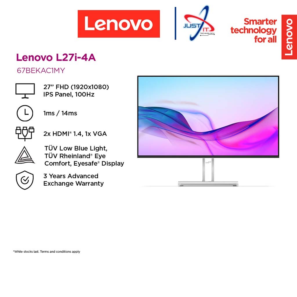 Lenovo L27i 4a 100hz L27 4c 144hz 27 Monitor With Built In