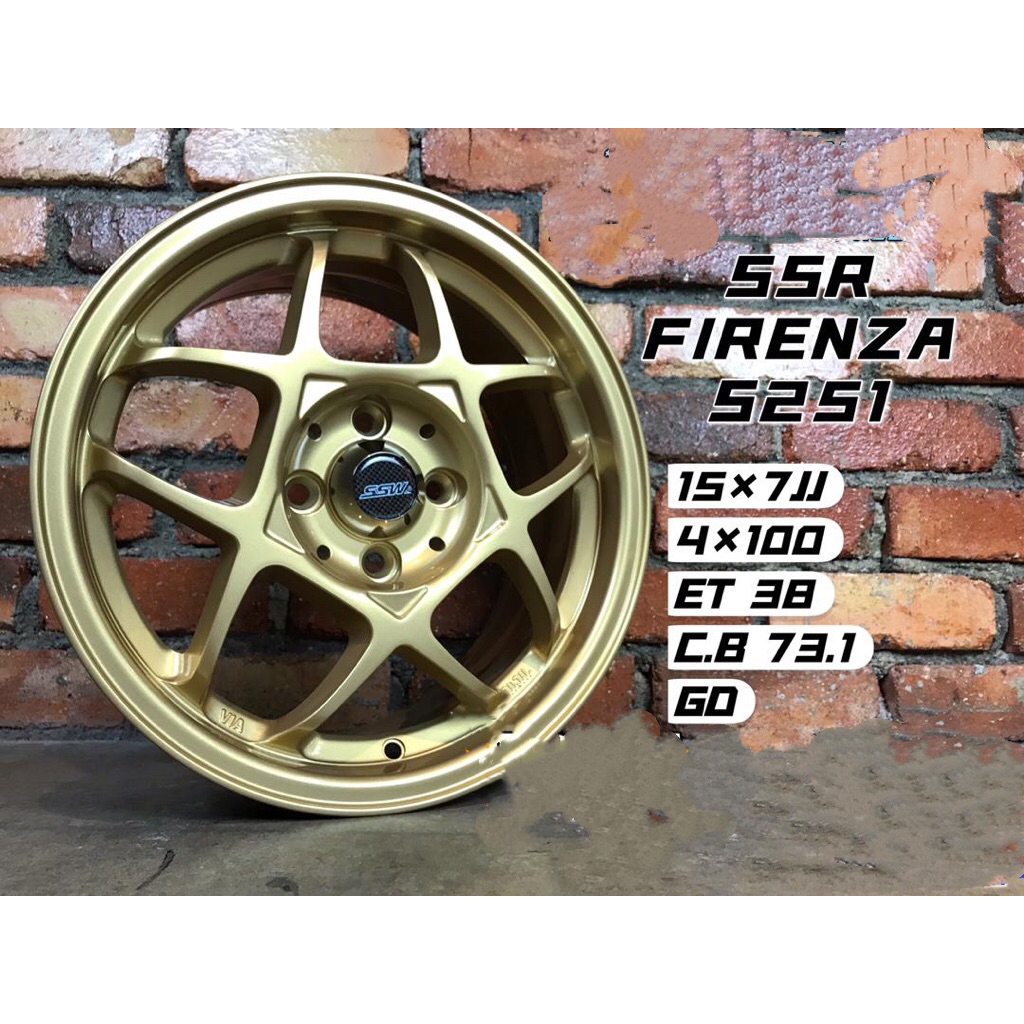 NEW RIM SSR FIRENZA 15 INCHI | Shopee Malaysia