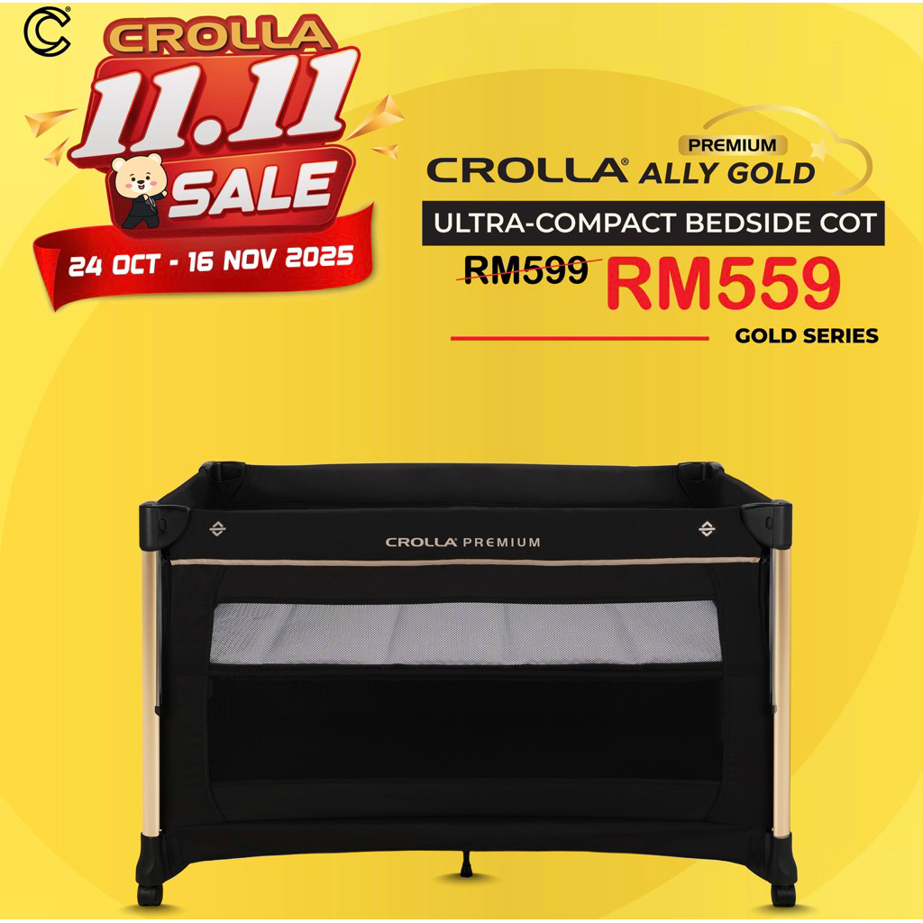 (NEW VERSION) Crolla Premium Gold Ally Baby Playpen with Adjustable ...