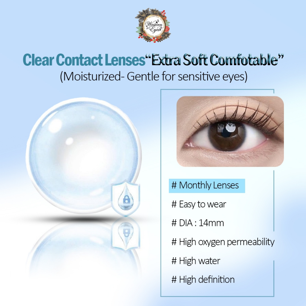 【Power 0.00-8.00】Clear Lens 14mm 6Month Disposable Korea Lens Lens ...