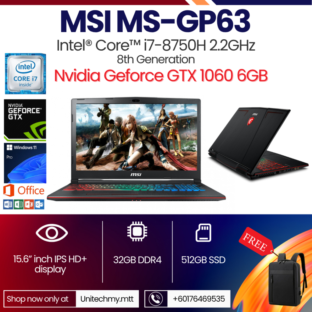 MSI MS-GS43, MS-CR70, MS-GP63, GS65 Stealth GAMING LAPTOP NVIDIA ...