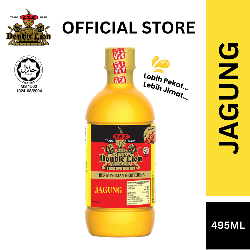 Double Lion (6/12/24 bottles) Bes Minuman Berperisa - Jagung (495ml ...