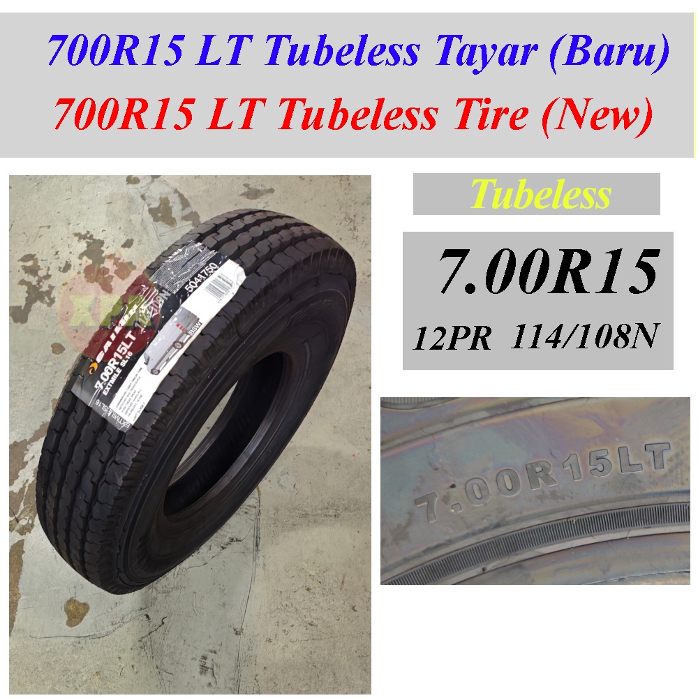 [ NEW TIRE ] 700R15 7.00R15 LT Tubeless TL Tire Lorry Lori Tayar Nissan ...