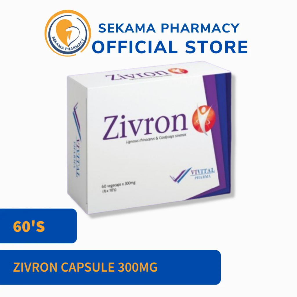 ZIVRON CAPSULE 300MG 60'S (TIGER MILK MUSHROOM) [EXP: 03/2027] | Shopee ...
