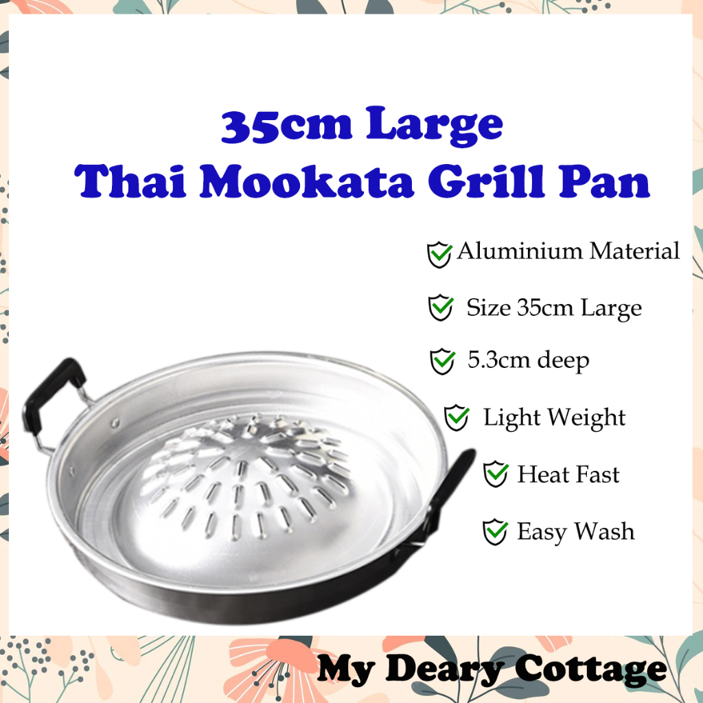 MDC 【Thai Mookata Pot + Stove】35cm Large Aluminium Mookata Thai Grill ...