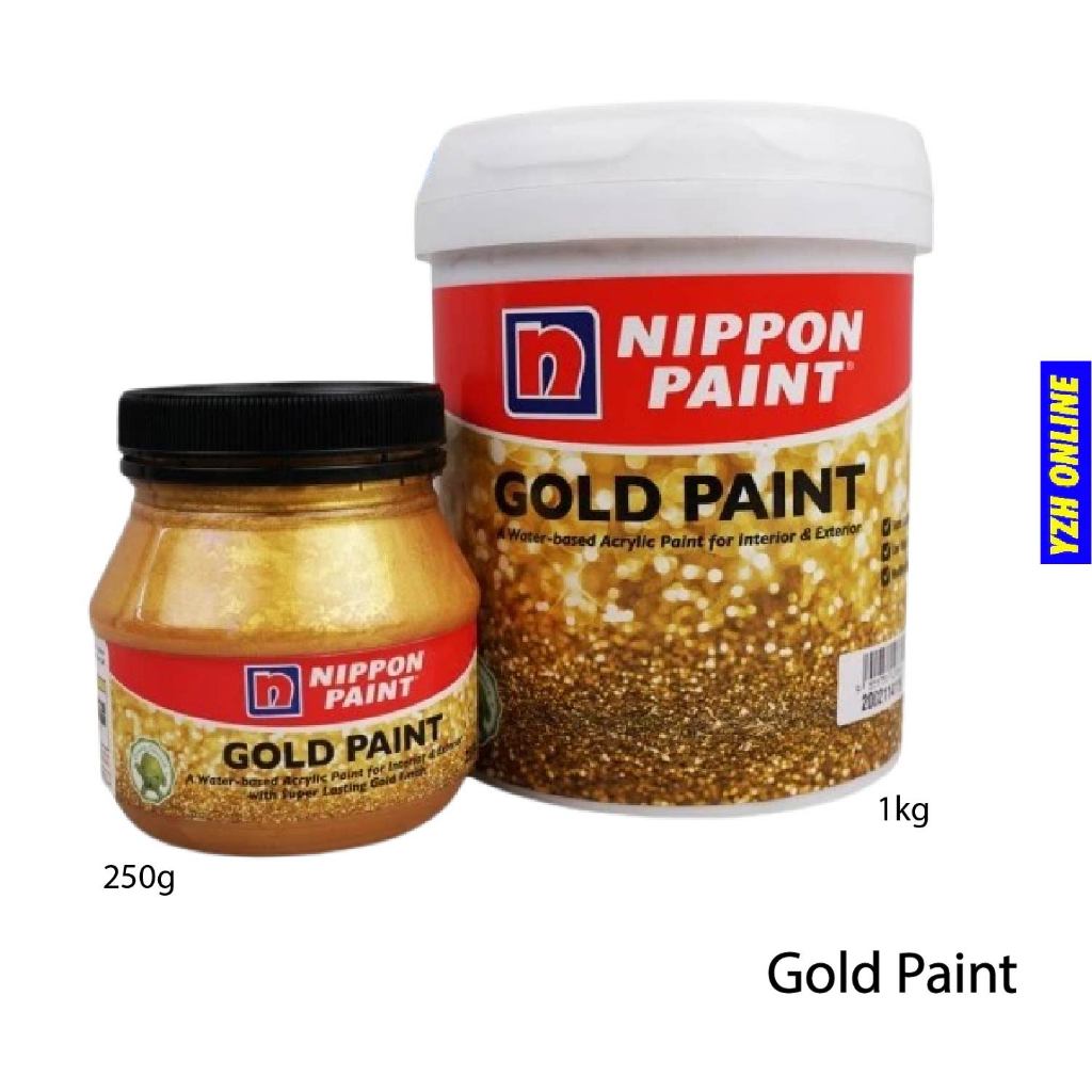 Nippon Gold Paint 250G / 1kg pack Interior & Exterior Wood & Metal ...
