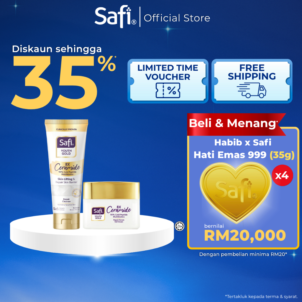 [Exclusive Anniversary Bundle] Safi Youth Gold 8x Ceramide Cleanser ...