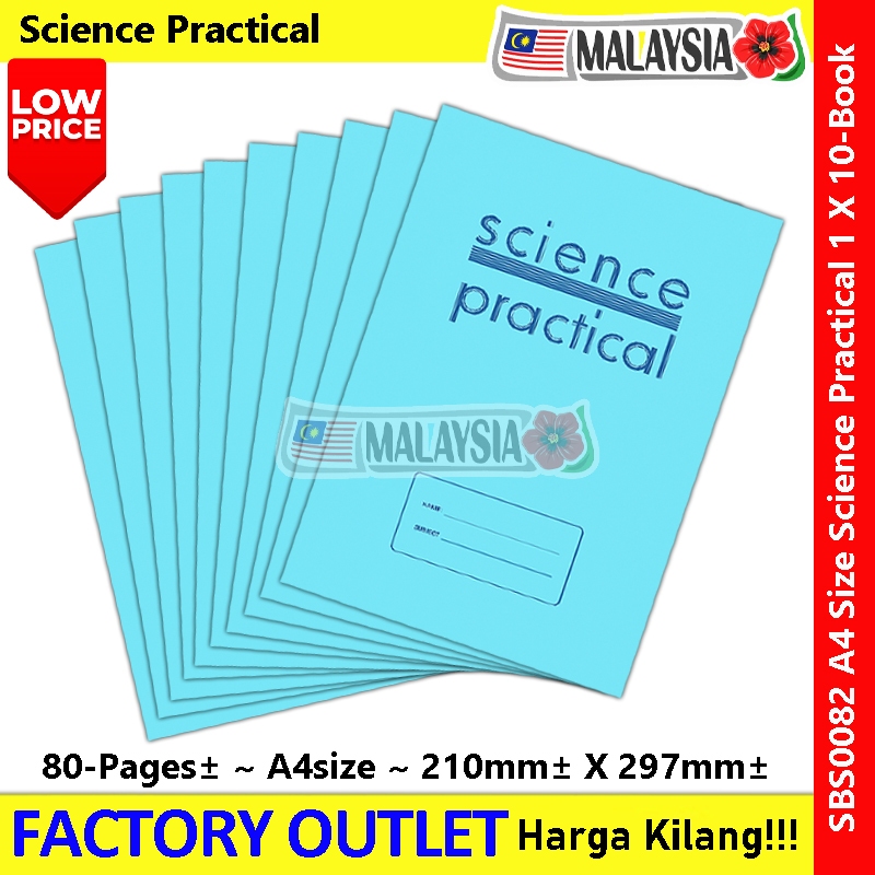 10-Book Buku Nota Sains A4-Size Science Practical Note Book # ...