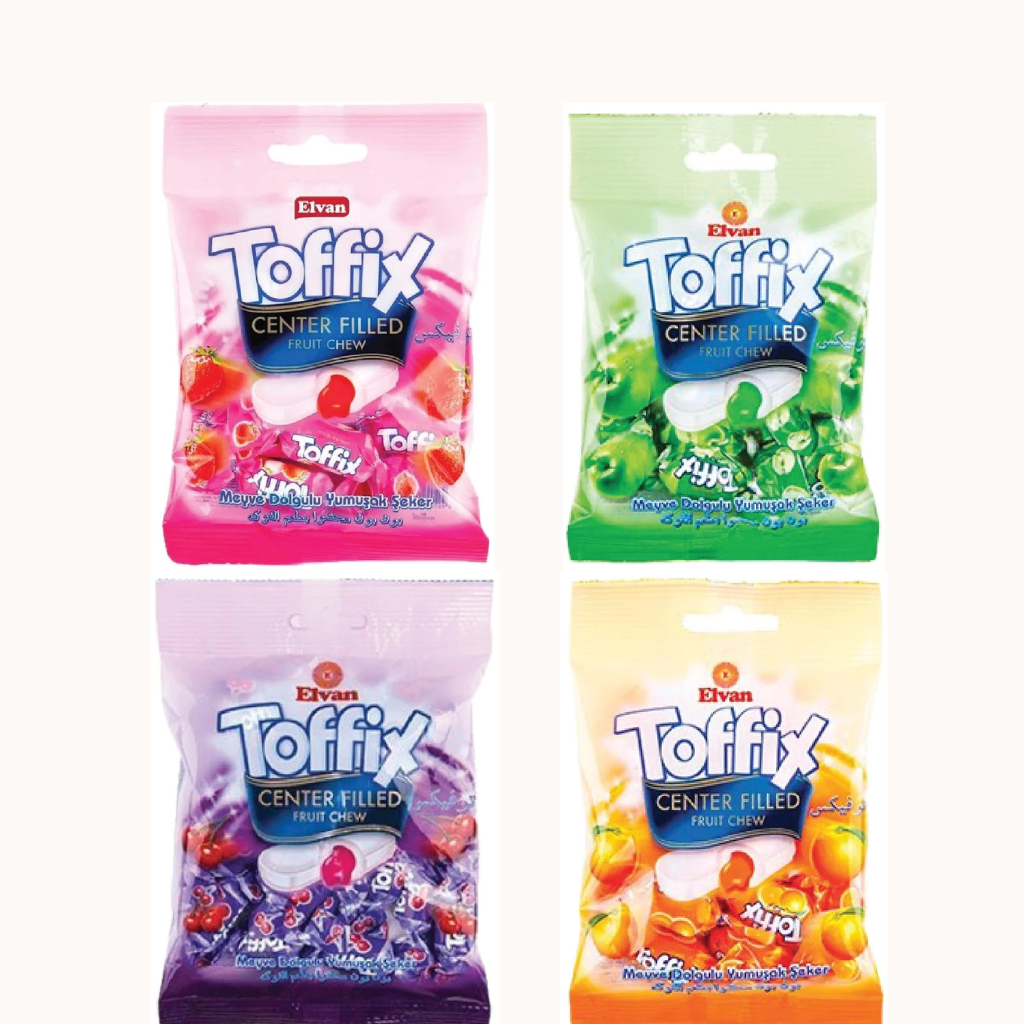 Toffix Chewing Sweets with Assorted Flavours 90g-Gula-gula Toffix ...