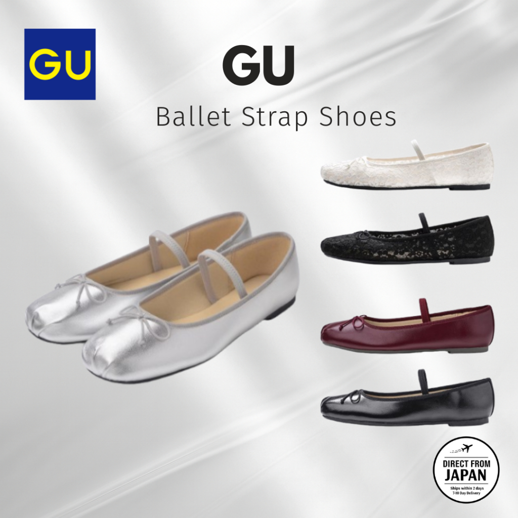 Original GU Ballet Strap Shoes 2025 Comfort Flat Shoes Japan Direct ...