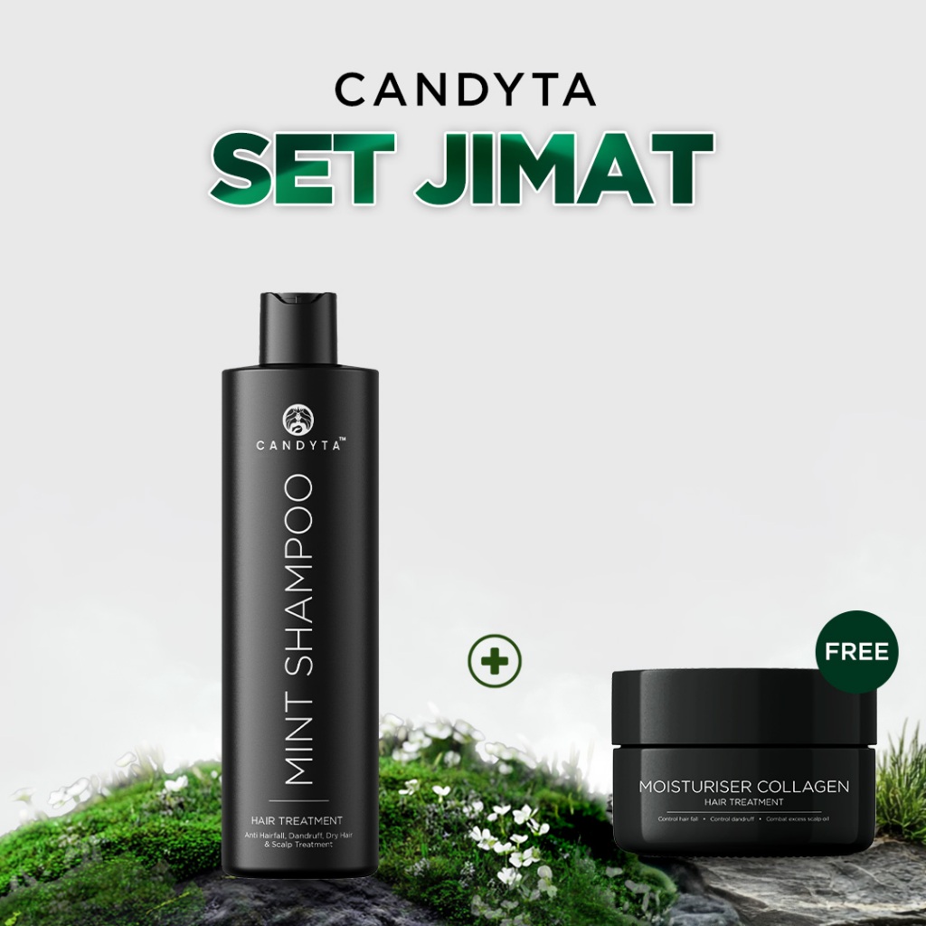 CANDYTA SET JIMAT TREATMENT SHAMPO MINT COLLAGEN RAMBUT GUGUR RAMBUT ...