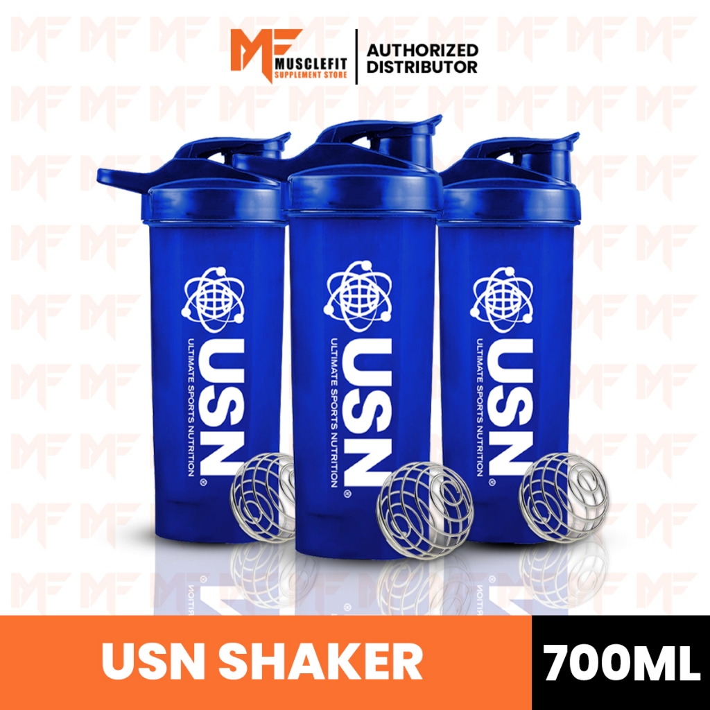 USN Blue Shaker Protein Shaker 700 ml & USN Black Shaker Protein Shaker ...