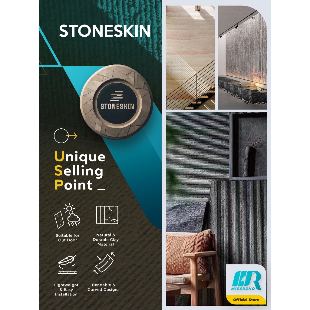 StoneSkin Composite Veneer - Clay Wall Panel | Shopee Malaysia