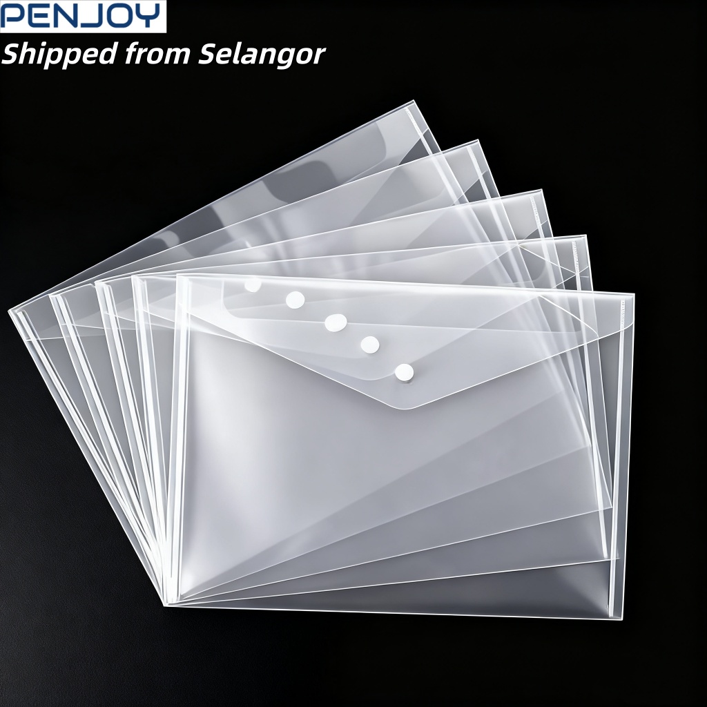 A4 Transparent Snap Bags 20Pcs (10C Thickened) - Large Capacity Exam ...