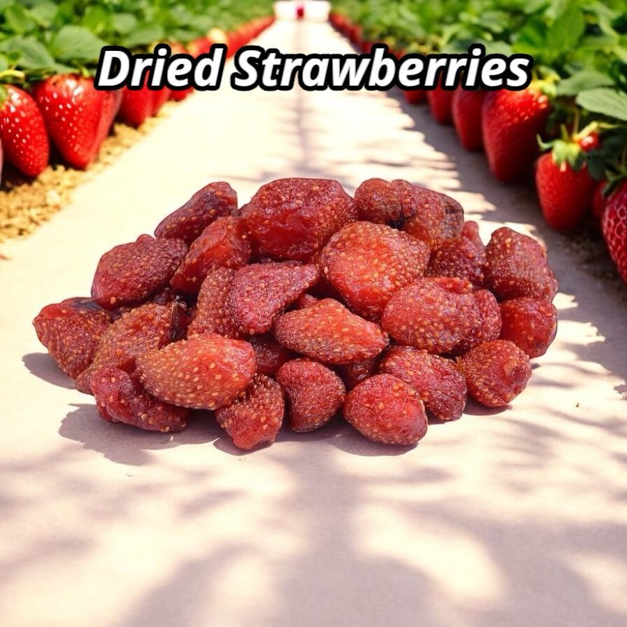 500g | 1 Kg Whole Dried Strawberries (Low Sugar) / Buah Strawberry ...