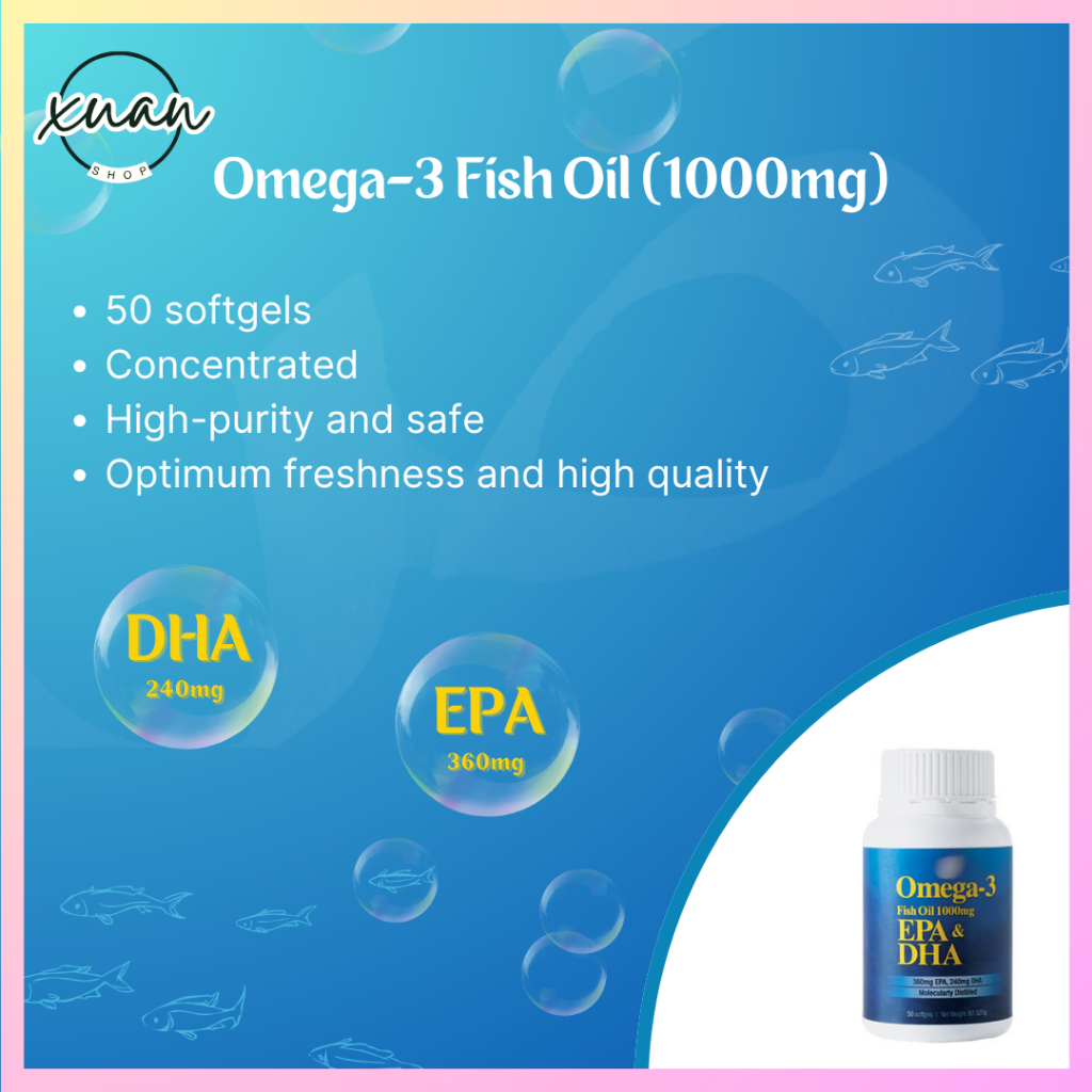 COSWAY Nn Omega-3 Fish Oil 1000mg -50 softgels / Minya ikan /鱼油 ...