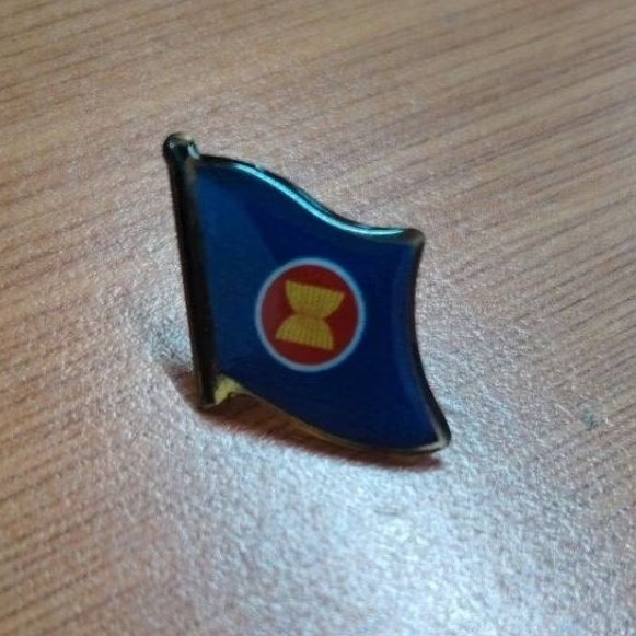 ASEAN Badge Collar Pin with gold Epoxy ASean | Shopee Malaysia